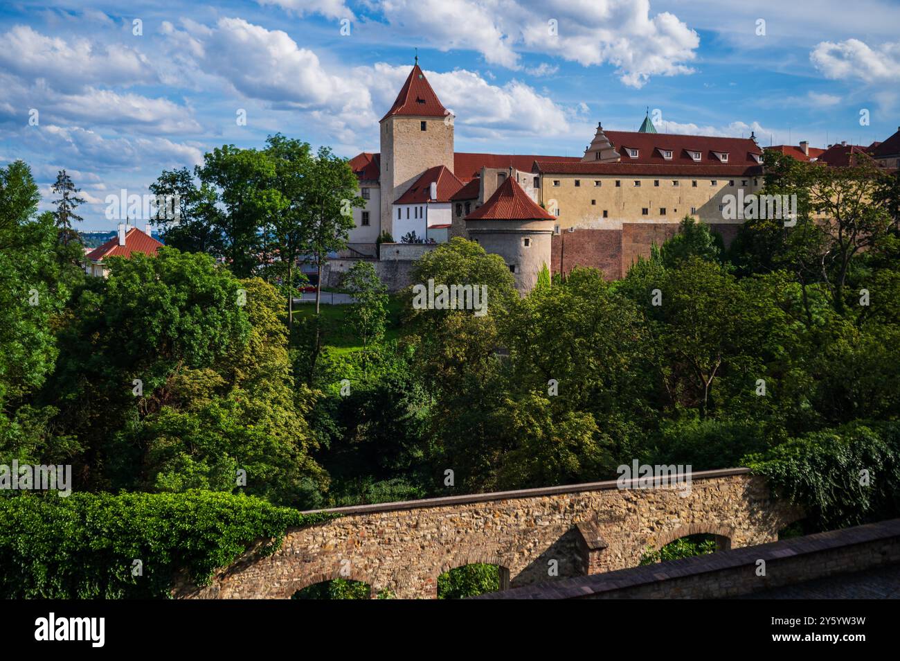 Views of Prague Castle from Queen Anne's Summer Palace, Prague Stock ...