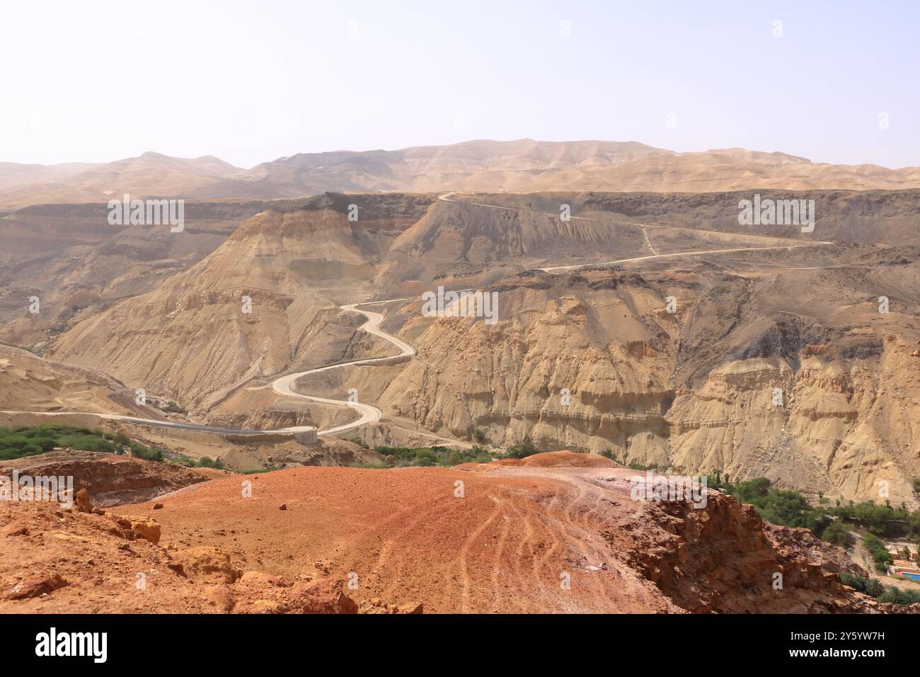 the mountain area landscape around the Ma'in hot springs in Jordan ...