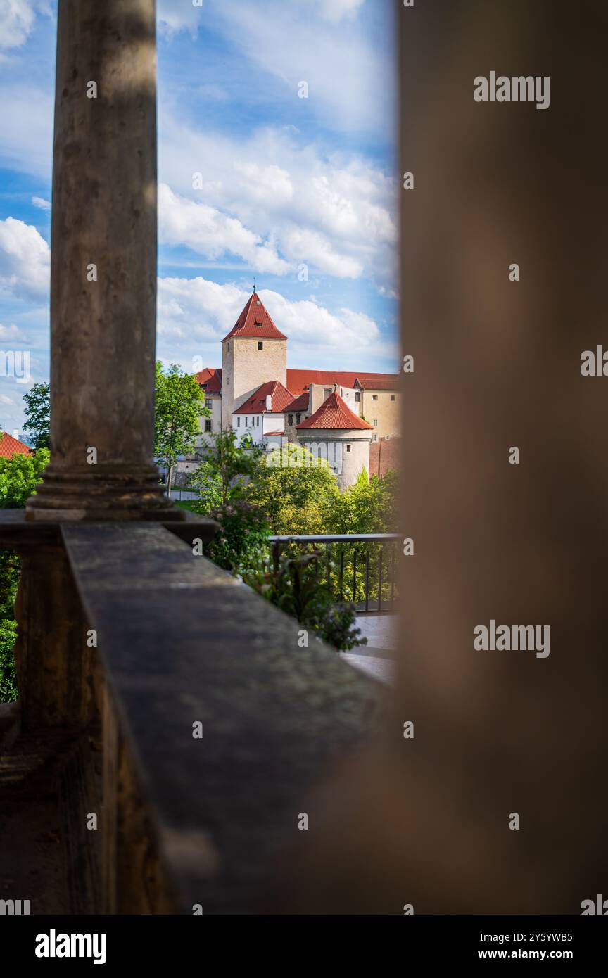 Views of Prague Castle from Queen Anne's Summer Palace, Prague Stock ...