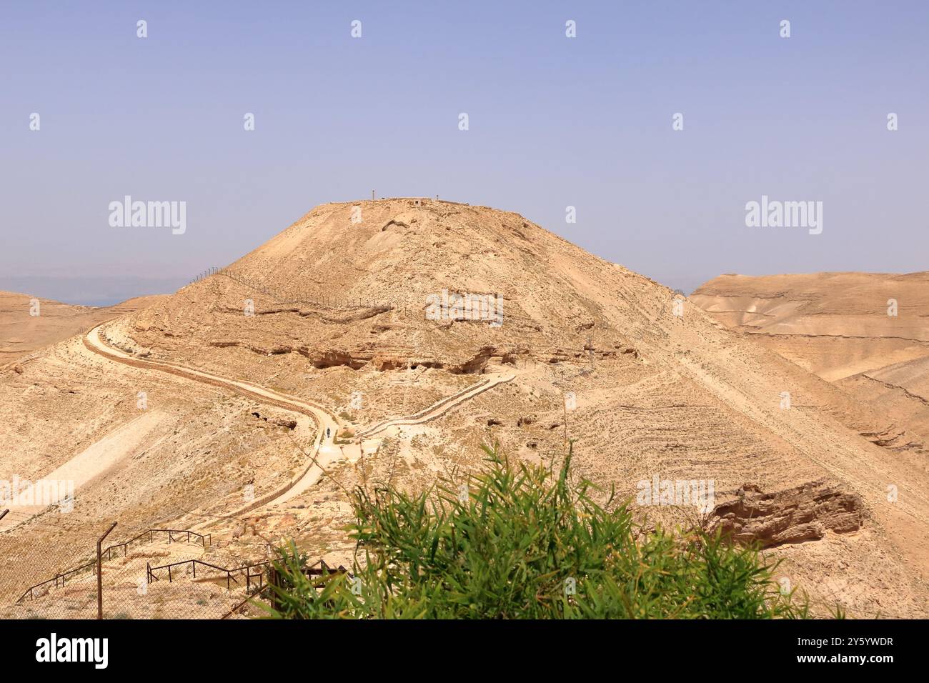 Machaerus, fortified hilltop palace (Herod Castle) in Jordan Stock ...