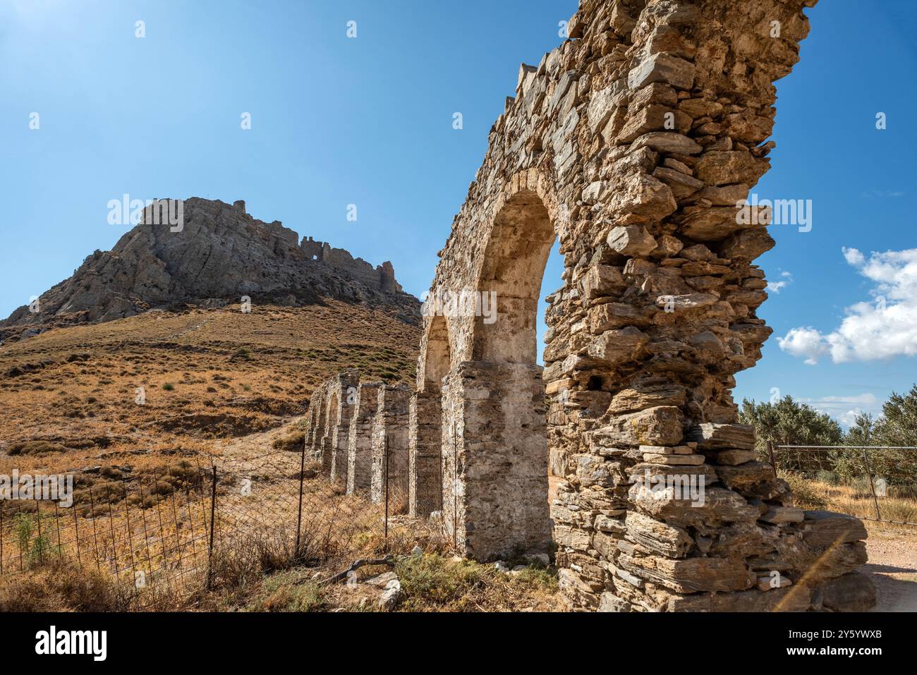 Karystos, September 18th 2024: Ruined Roman viaduct Stock Photo - Alamy