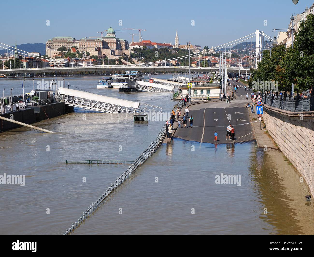 Danube river flood in Budapest, 21th September 2024, Budapest, Hungary ...