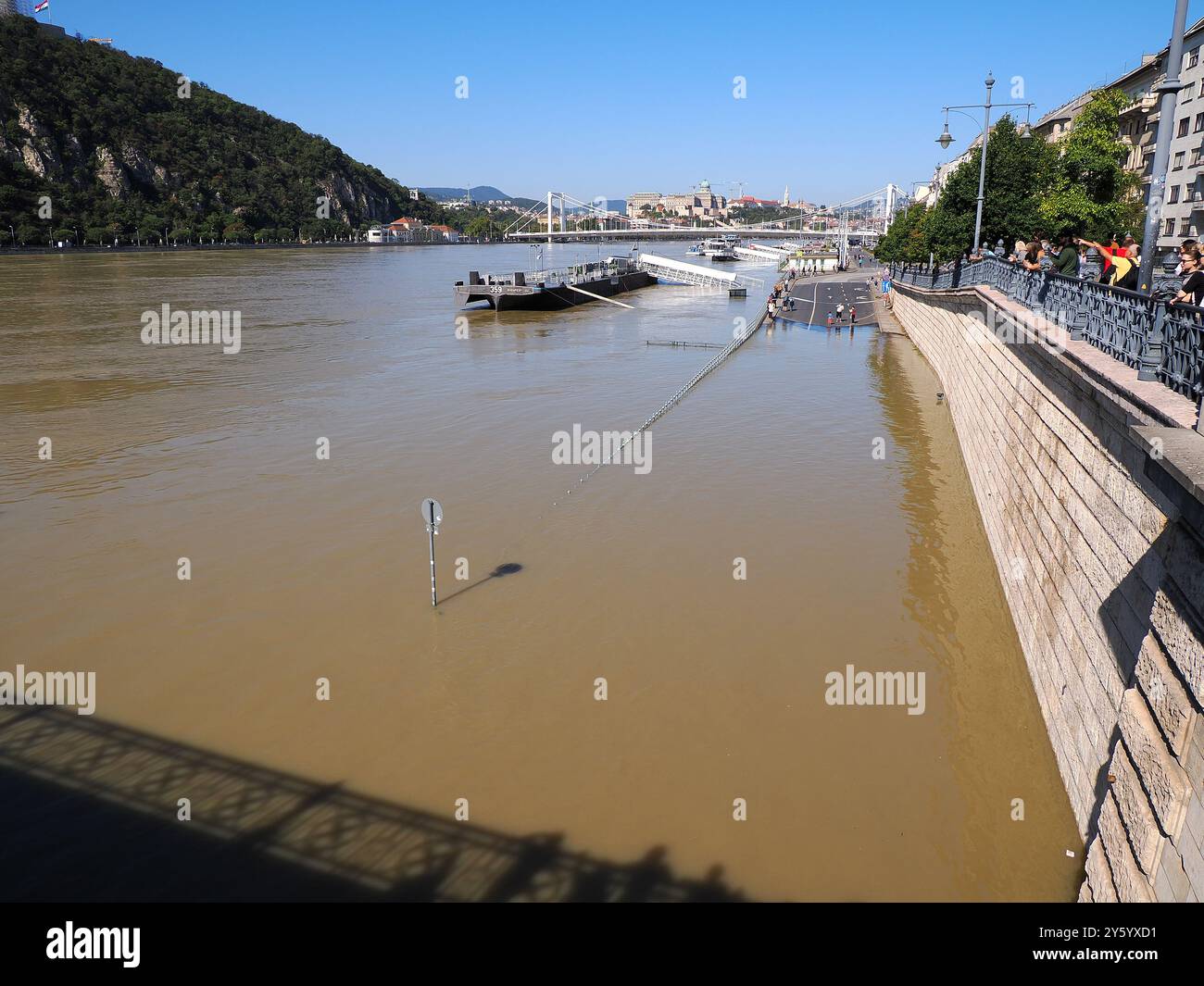 Danube river flood in Budapest, 21th September 2024, Budapest, Hungary ...