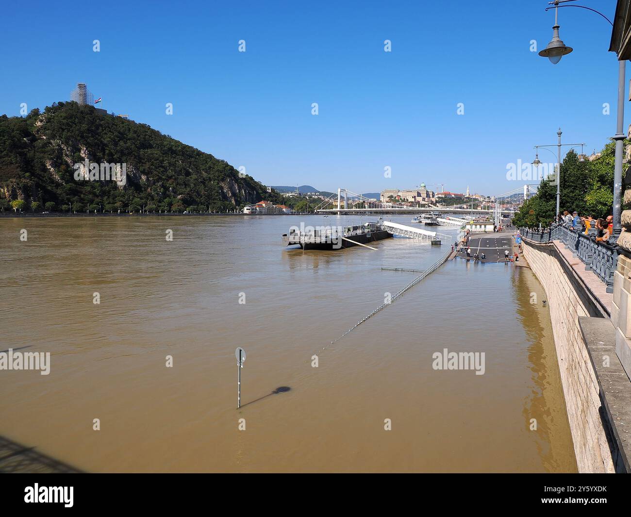 Danube river flood in Budapest, 21th September 2024, Budapest, Hungary ...