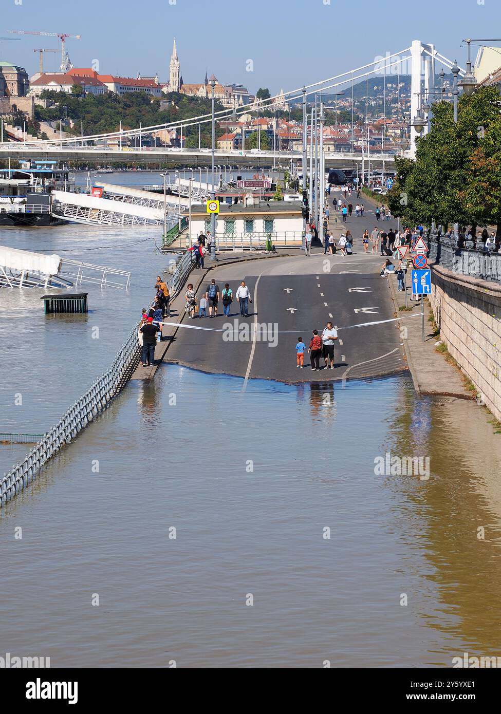 Danube river flood in Budapest, 21th September 2024, Budapest, Hungary ...