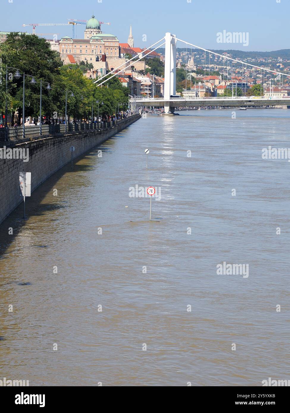 Danube river flood in Budapest, 21th September 2024, Budapest, Hungary ...