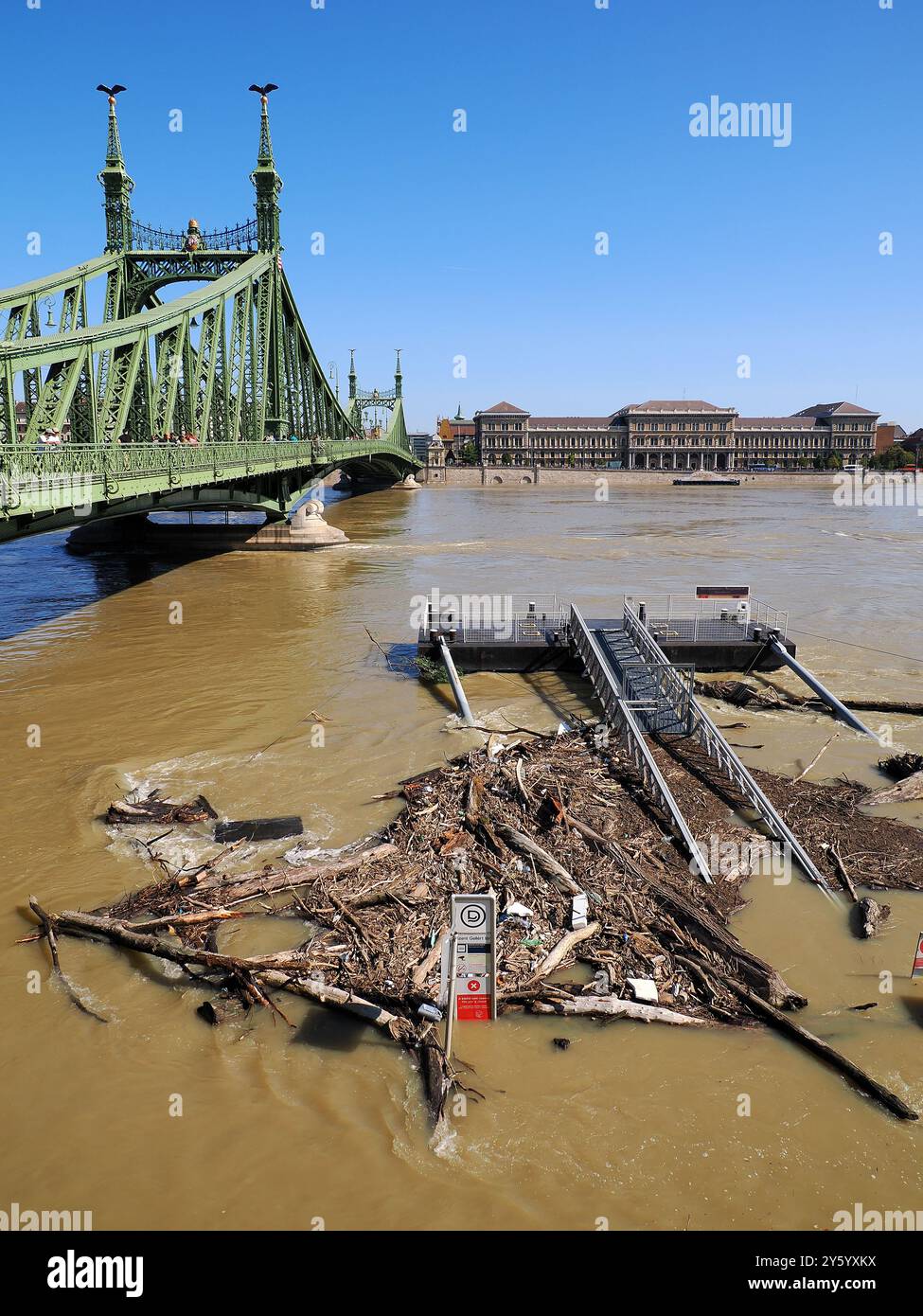 Danube river flood in Budapest, 21th September 2024, Budapest, Hungary ...