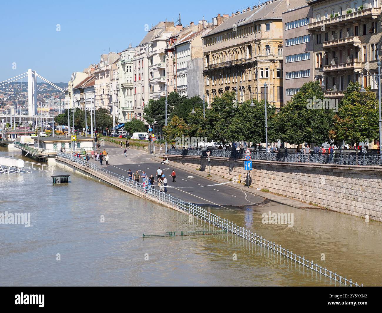 Danube river flood in Budapest, 21th September 2024, Budapest, Hungary ...
