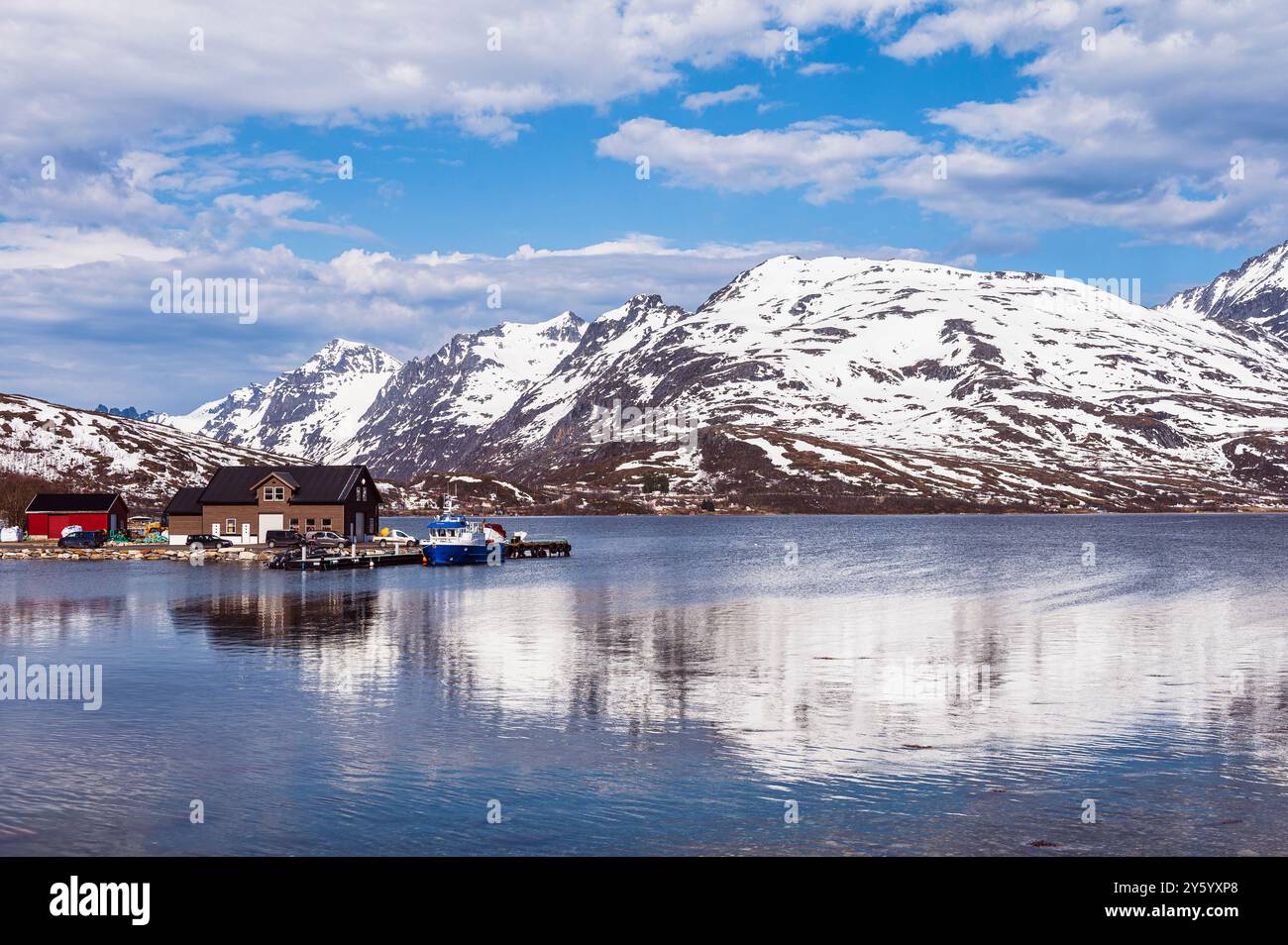 nature sceneries inside the island of Sommaroy, Tromso municipality ...