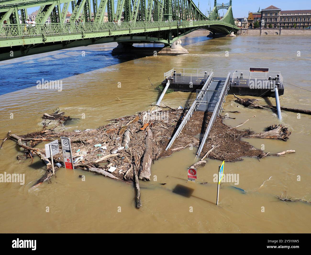 Danube river flood in Budapest, 21th September 2024, Budapest, Hungary ...