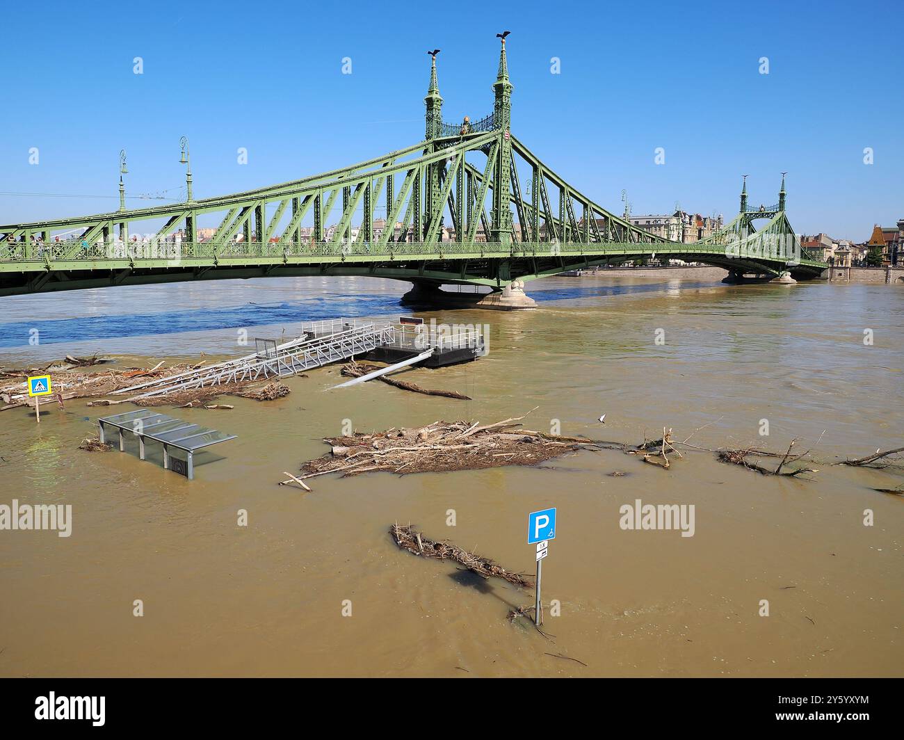 Danube river flood in Budapest, 21th September 2024, Budapest, Hungary ...