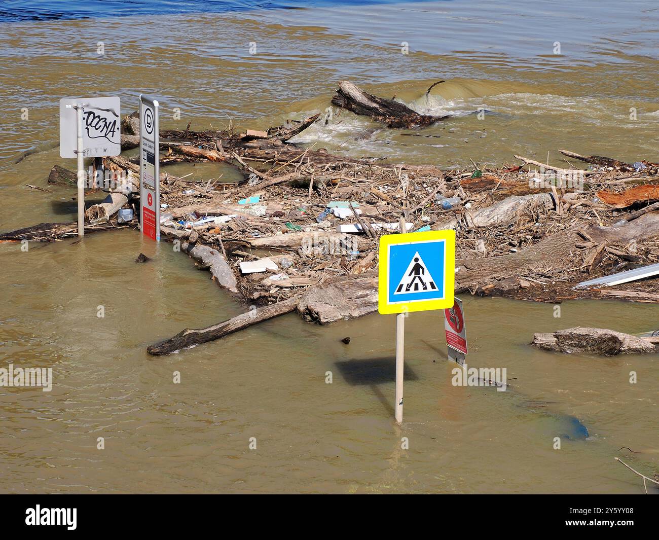 Danube river flood in Budapest, 21th September 2024, Budapest, Hungary ...