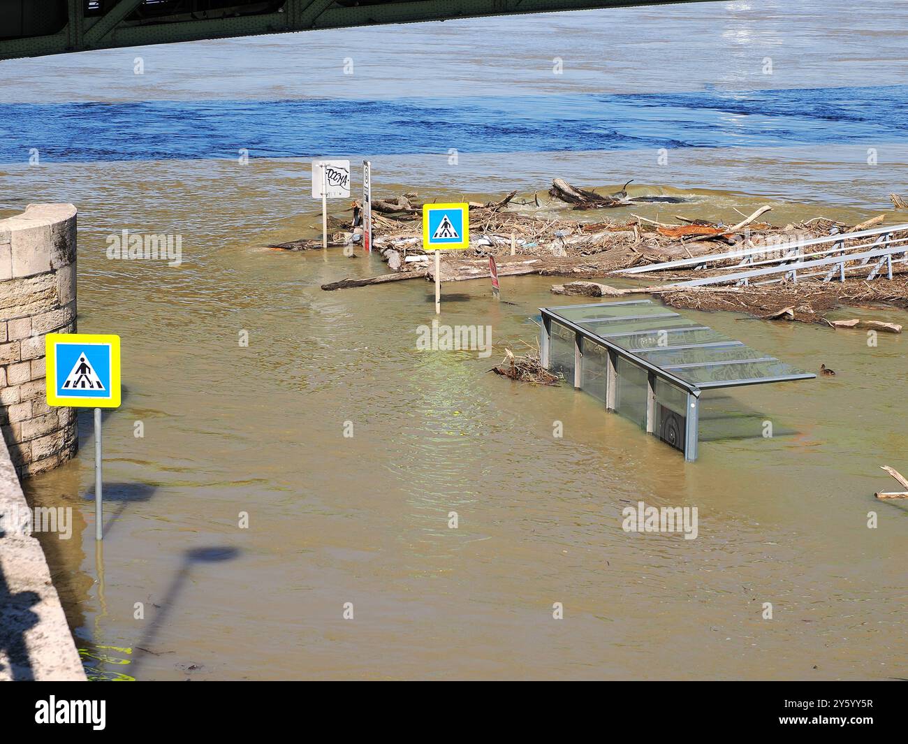 Danube river flood in Budapest, 21th September 2024, Budapest, Hungary ...