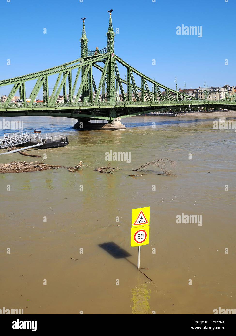 Danube river flood in Budapest, 21th September 2024, Budapest, Hungary ...