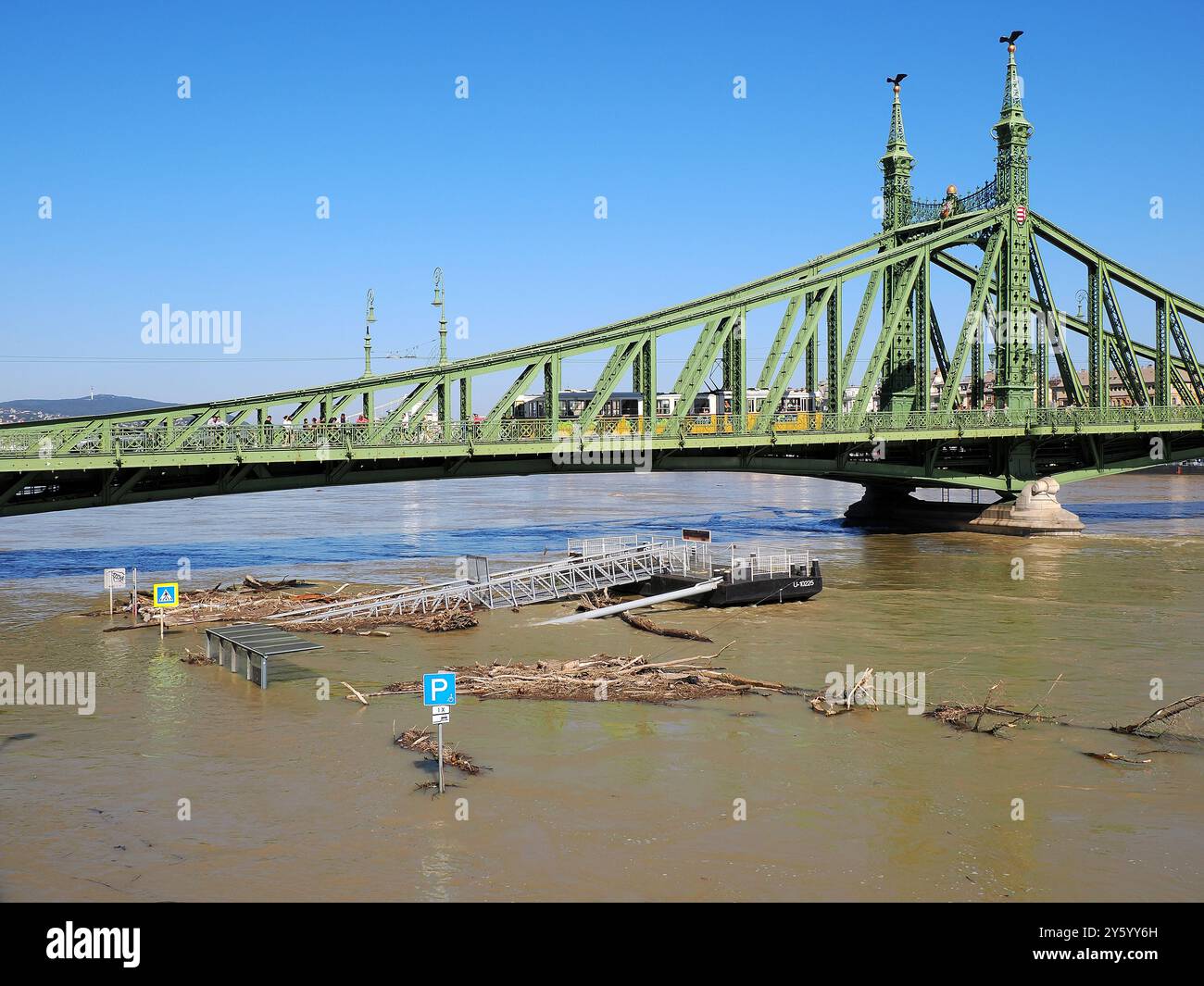 Danube river flood in Budapest, 21th September 2024, Budapest, Hungary ...