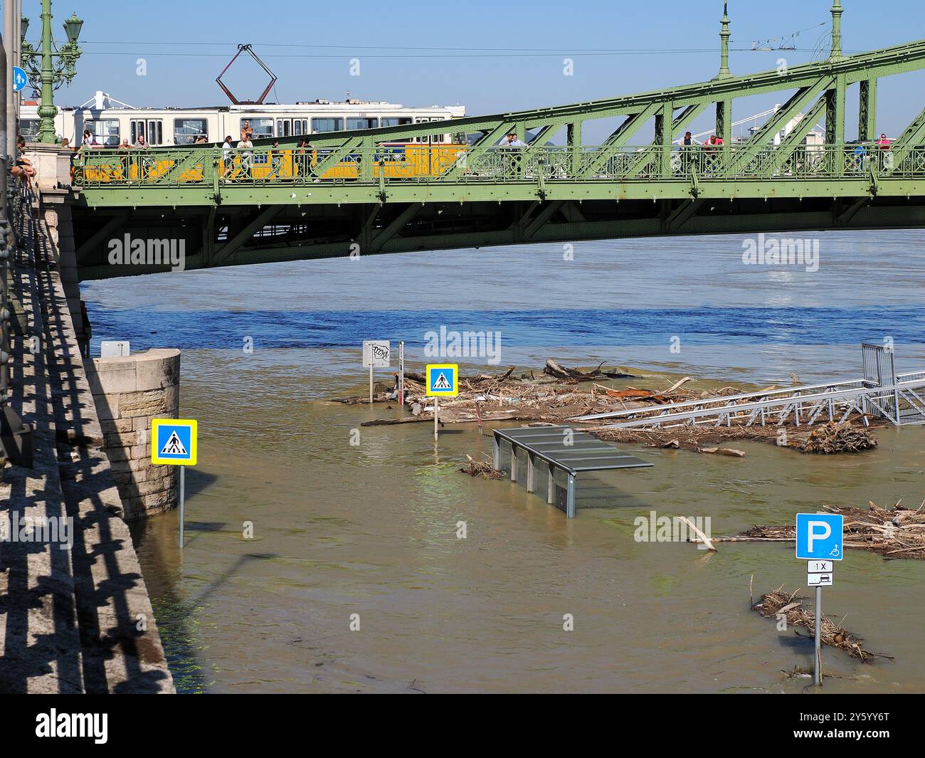 Danube river flood in Budapest, 21th September 2024, Budapest, Hungary ...