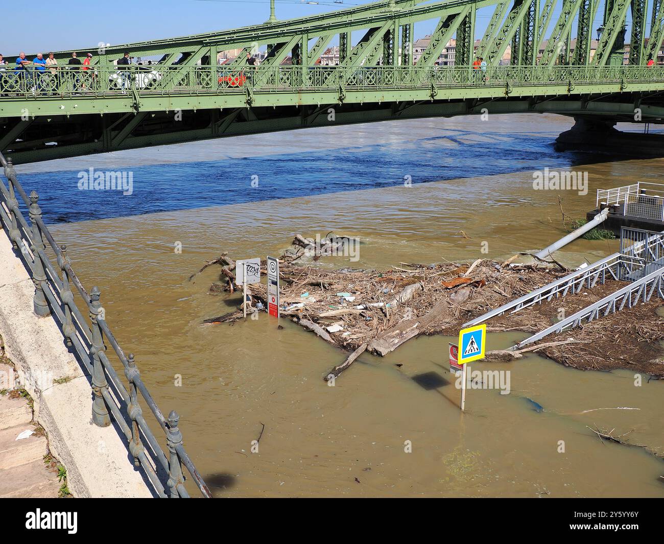 Danube river flood in Budapest, 21th September 2024, Budapest, Hungary ...