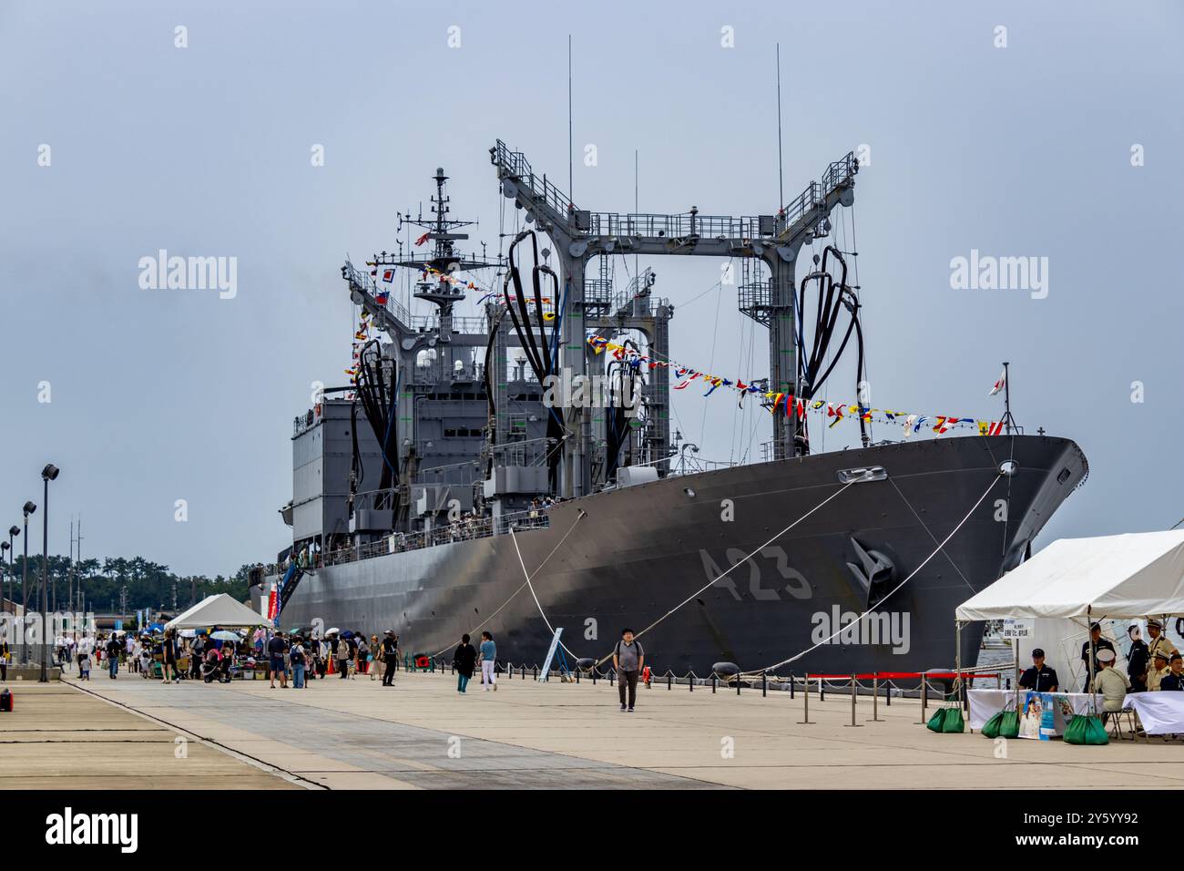 The JS Tokiwa (AOE-423) Towada class replenishment oiler ship at ...