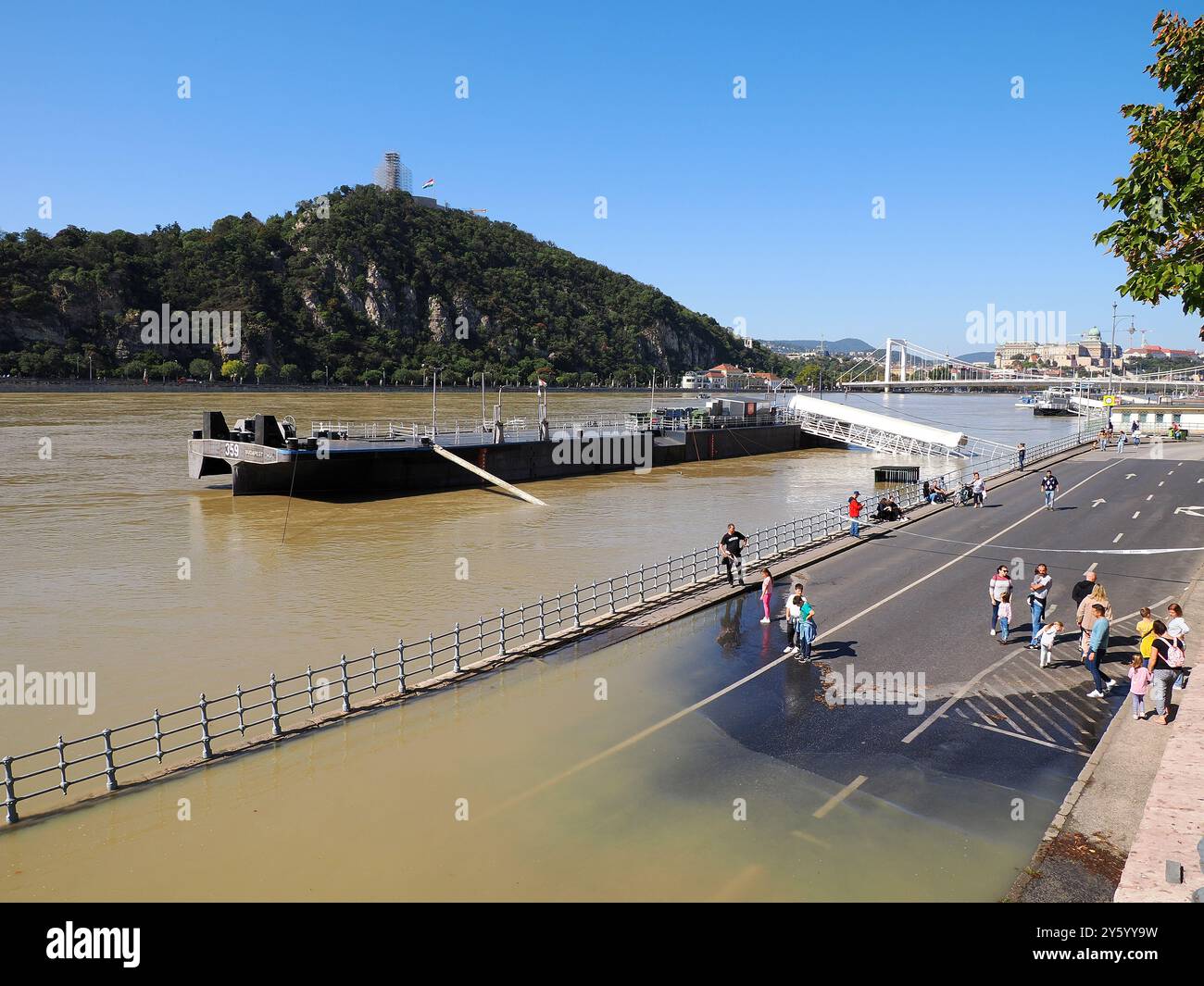 Danube river flood in Budapest, 21th September 2024, Budapest, Hungary ...