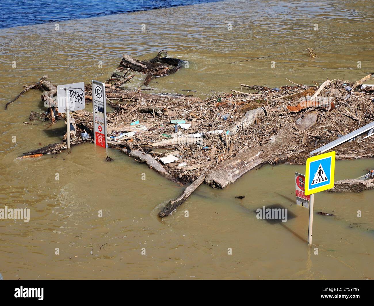 Danube river flood in Budapest, 21th September 2024, Budapest, Hungary ...