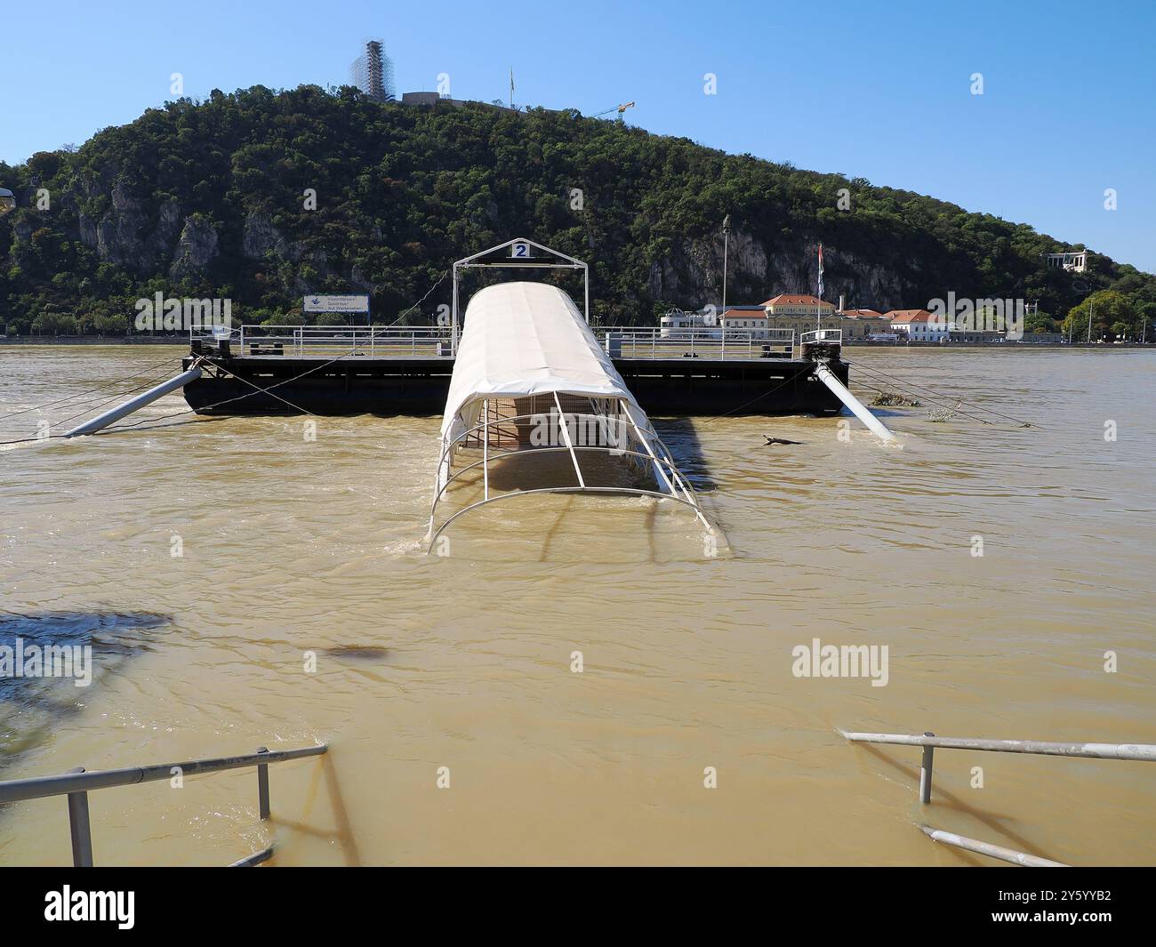 Danube river flood in Budapest, 21th September 2024, Budapest, Hungary ...