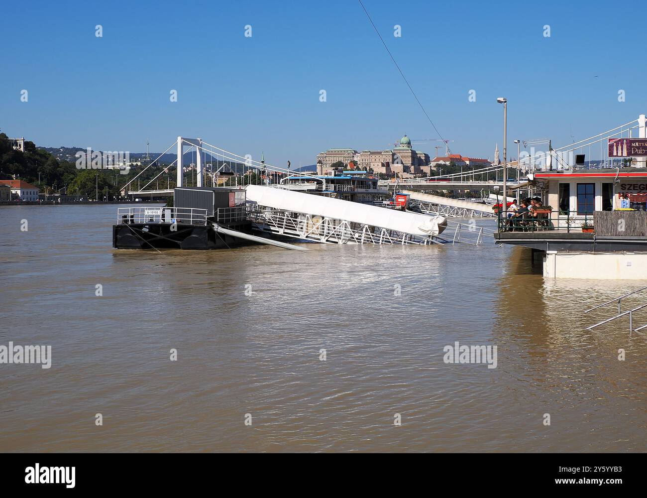 Danube river flood in Budapest, 21th September 2024, Budapest, Hungary ...