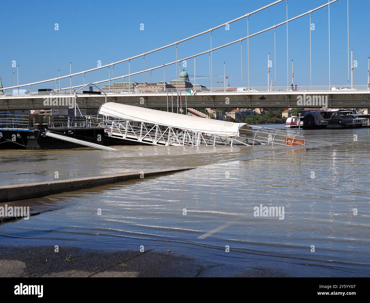 Danube river flood in Budapest, 21th September 2024, Budapest, Hungary ...
