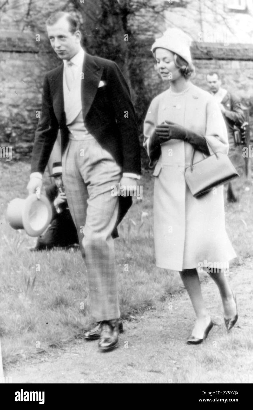 DUKE OF KENT WITH KATHERINE AT WEDDING OF CAPTAIN HODSON 8 APRIL 1961 ...