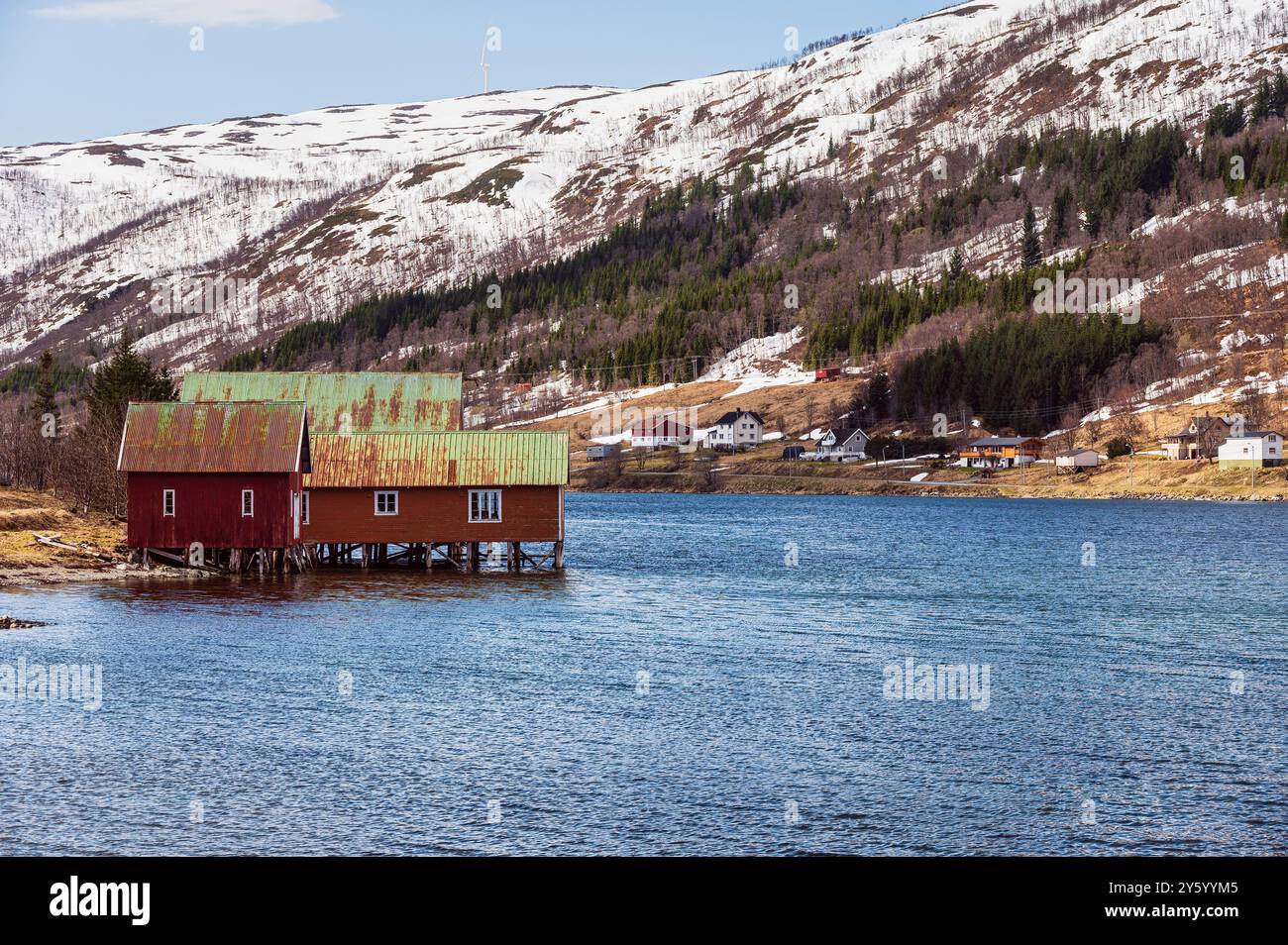 nature sceneries inside the island of Sommaroy, Tromso municipality ...