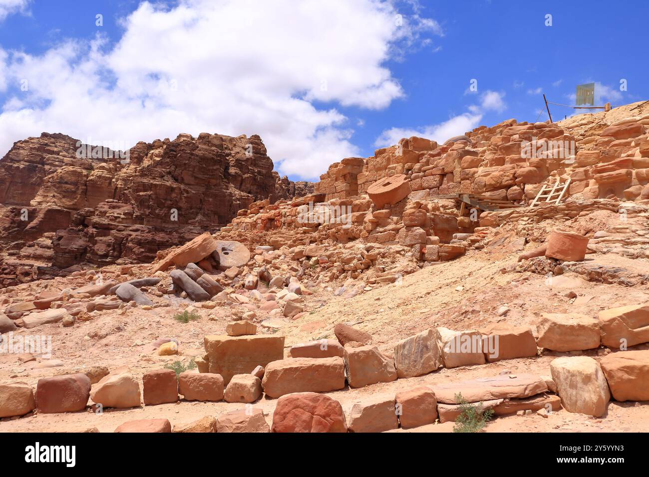 individual Stones and Columns in Petra in Jordan Stock Photo - Alamy