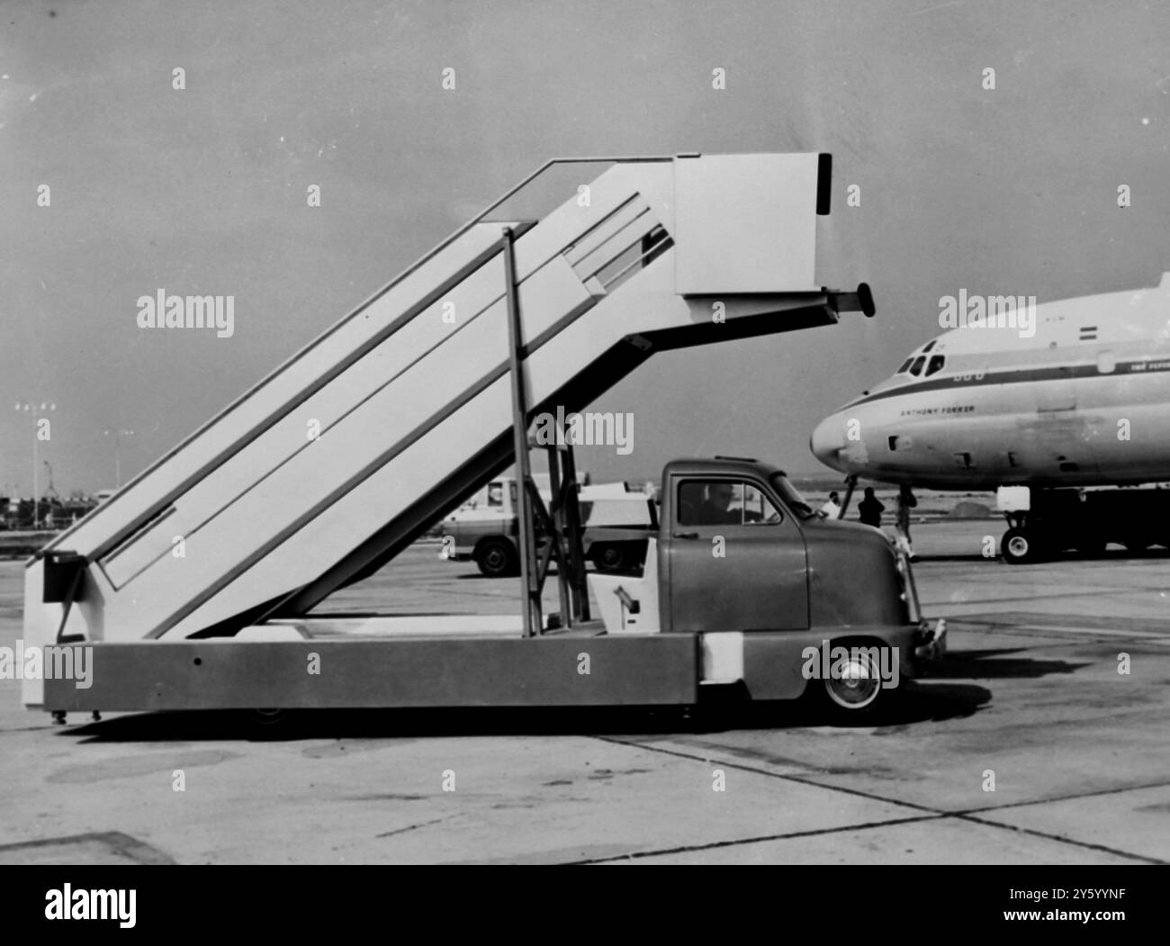 PLANE STEPS AT ROME'S INTERNATIONAL AIRPORT 6 APRIL 1961 Stock Photo ...