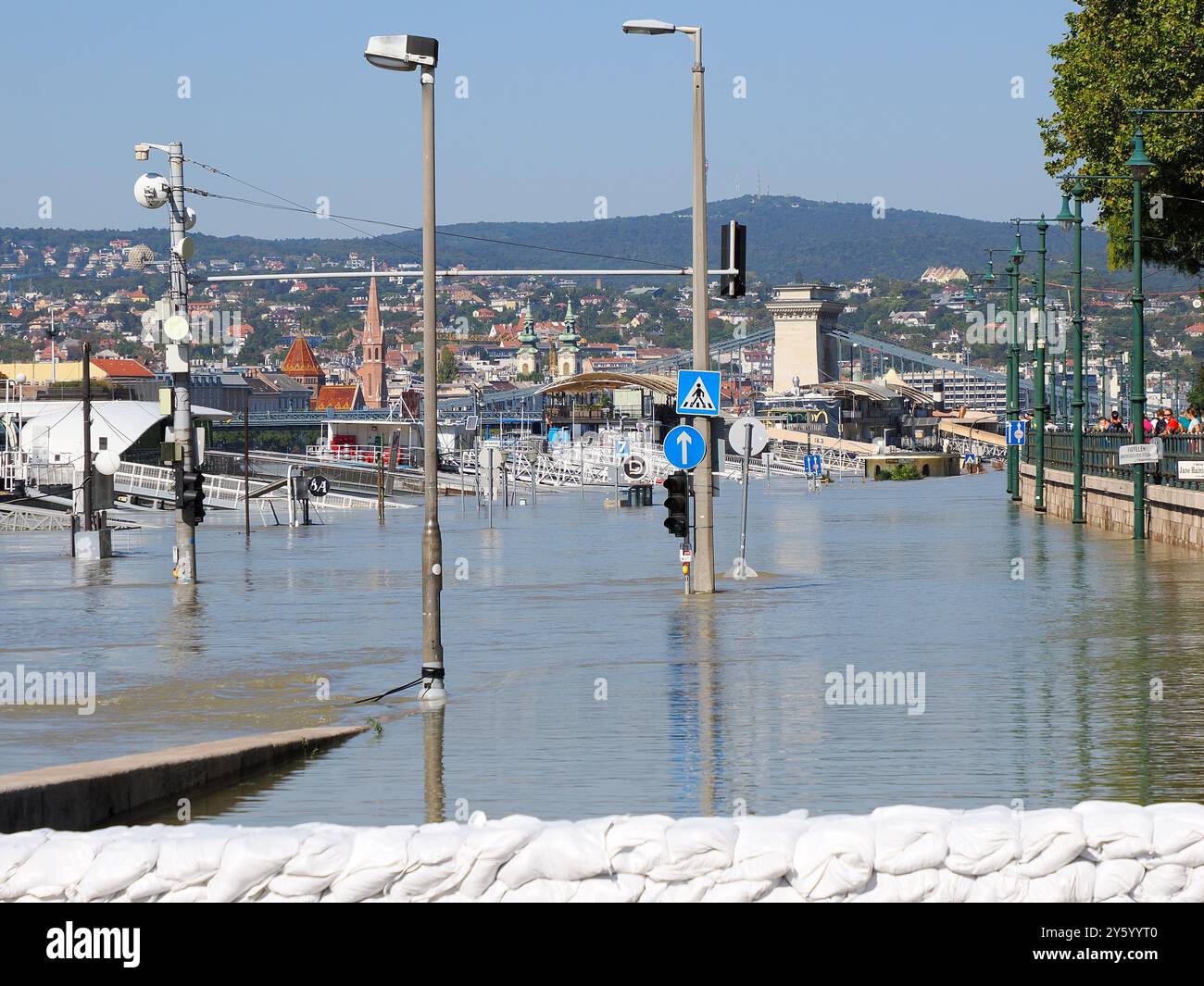 Danube river flood in Budapest, 21th September 2024, Budapest, Hungary ...