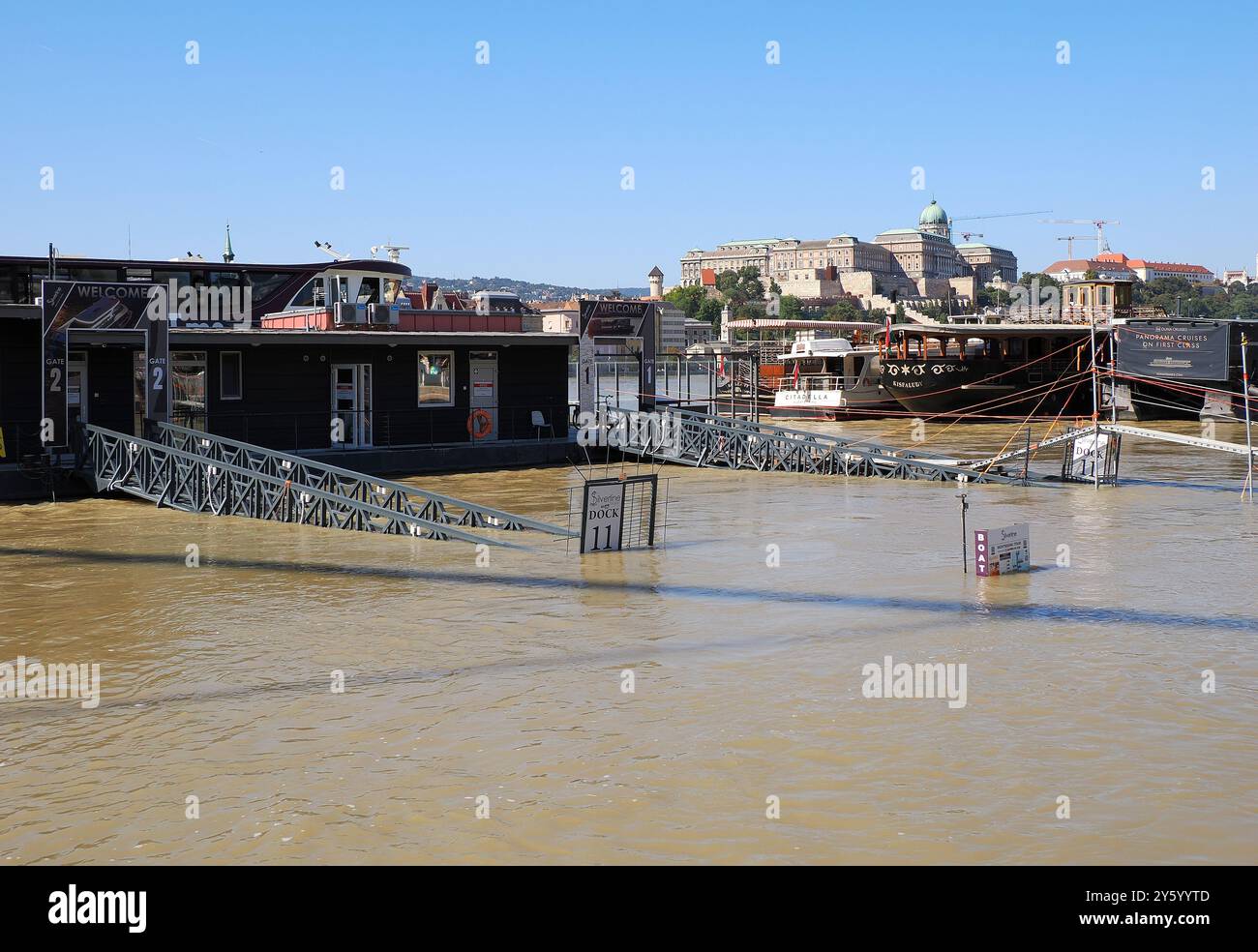 Danube river flood in Budapest, 21th September 2024, Budapest, Hungary ...