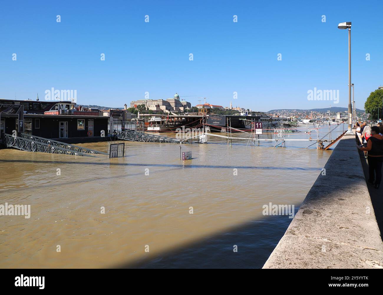 Danube river flood in Budapest, 21th September 2024, Budapest, Hungary ...