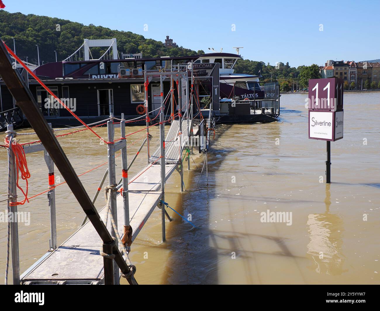 Danube river flood in Budapest, 21th September 2024, Budapest, Hungary ...