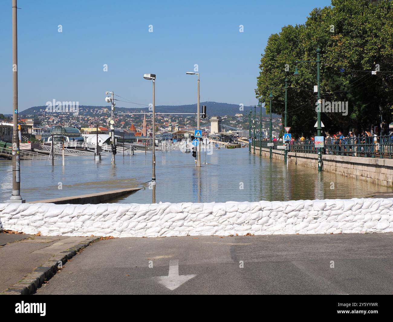Danube river flood in Budapest, 21th September 2024, Budapest, Hungary ...