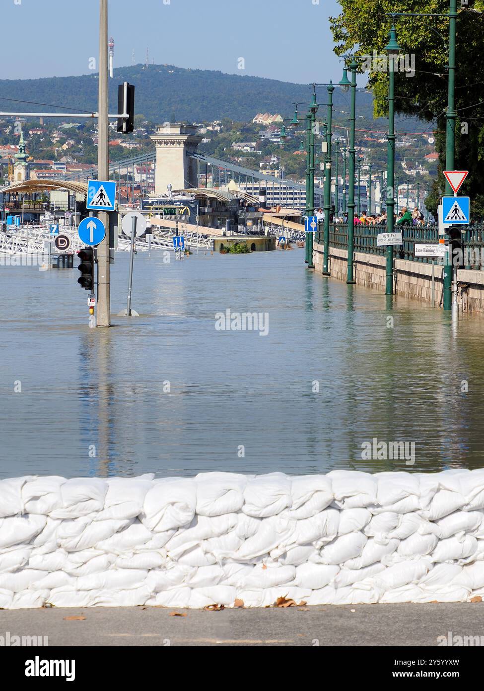 Danube river flood in Budapest, 21th September 2024, Budapest, Hungary ...