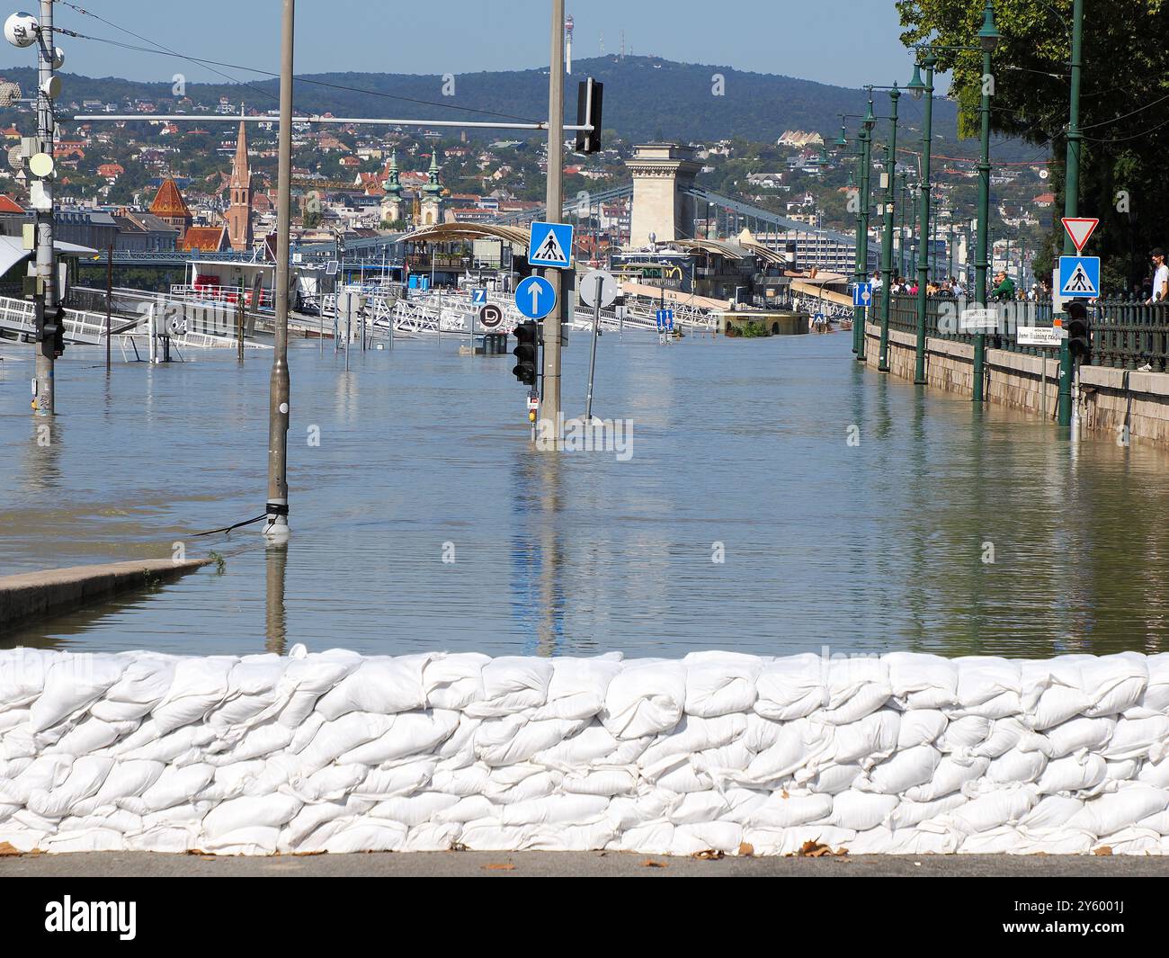 Danube river flood in Budapest, 21th September 2024, Budapest, Hungary ...
