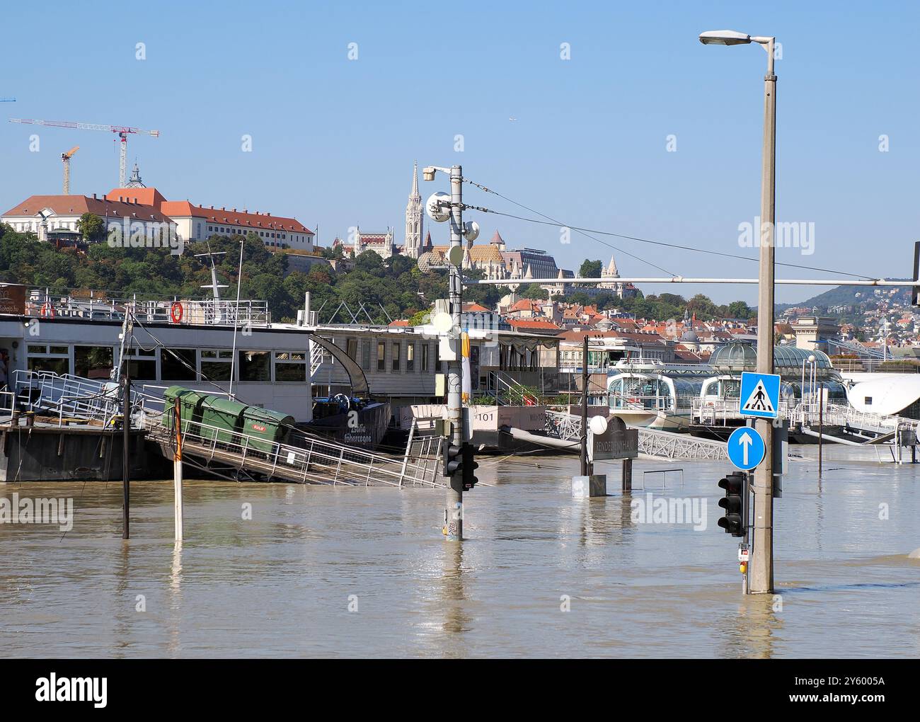 Danube river flood in Budapest, 21th September 2024, Budapest, Hungary ...