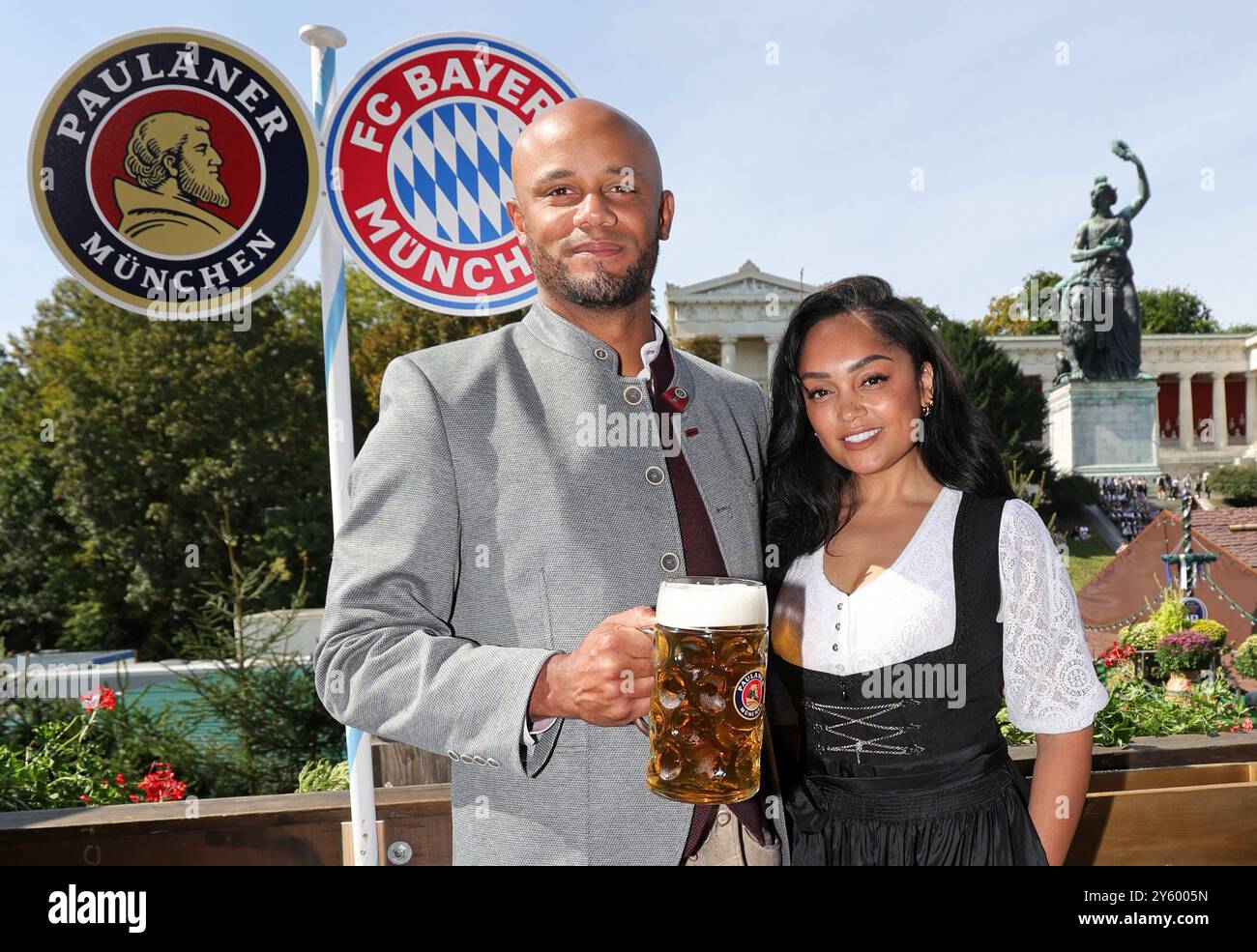 MUNICH, GERMANY - SEPTEMBER 22: Coach Vincent Kompany of Bayern ...
