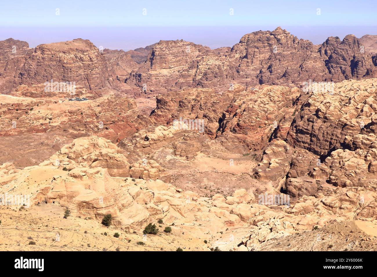 the Panoramic aerial view over Petra, one of the new Seven Wonders of ...
