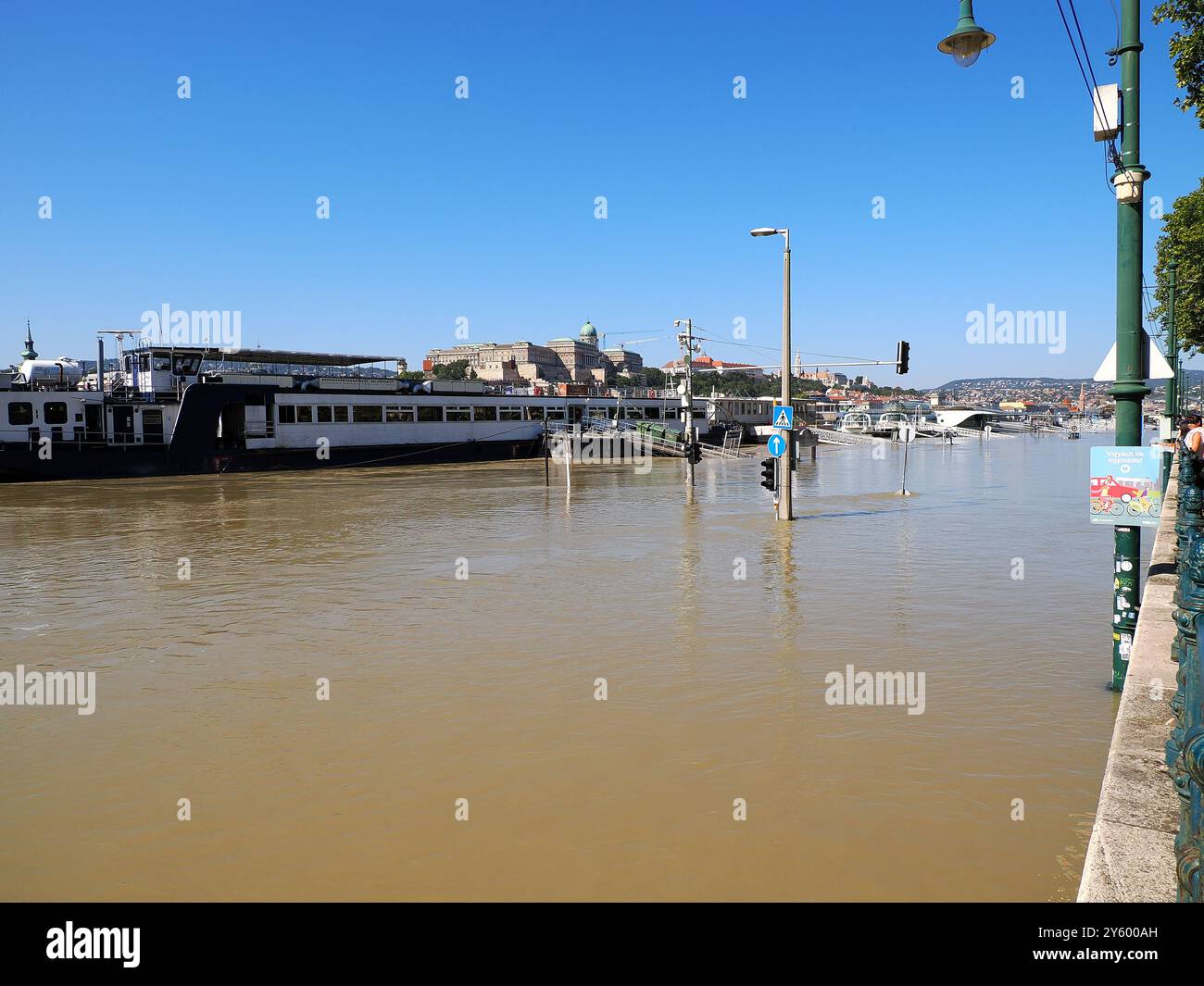 Danube river flood in Budapest, 21th September 2024, Budapest, Hungary ...