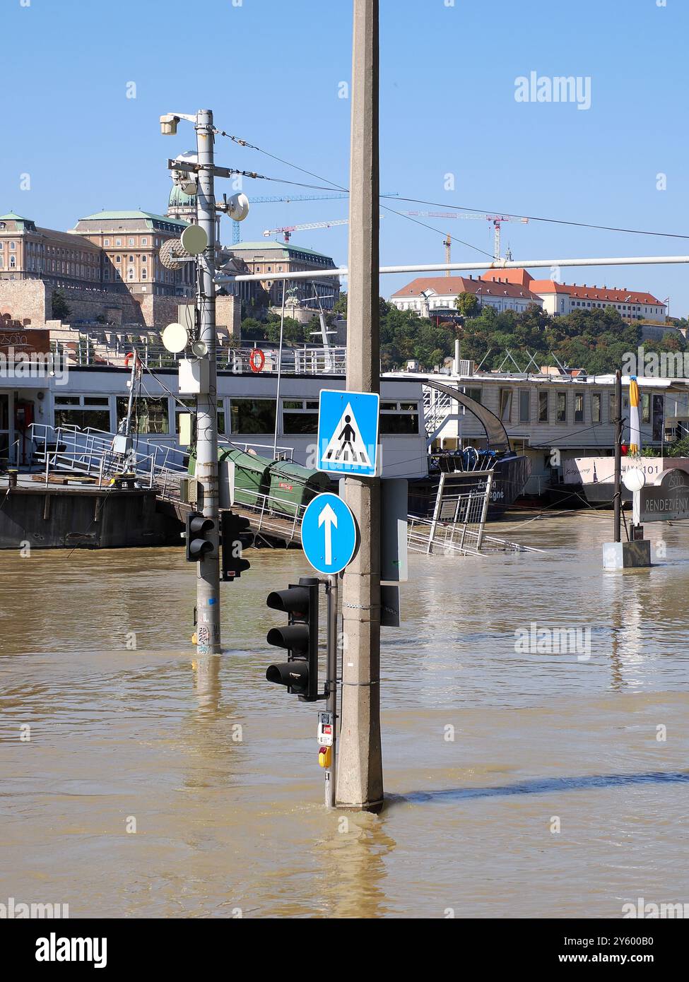 Danube river flood in Budapest, 21th September 2024, Budapest, Hungary ...