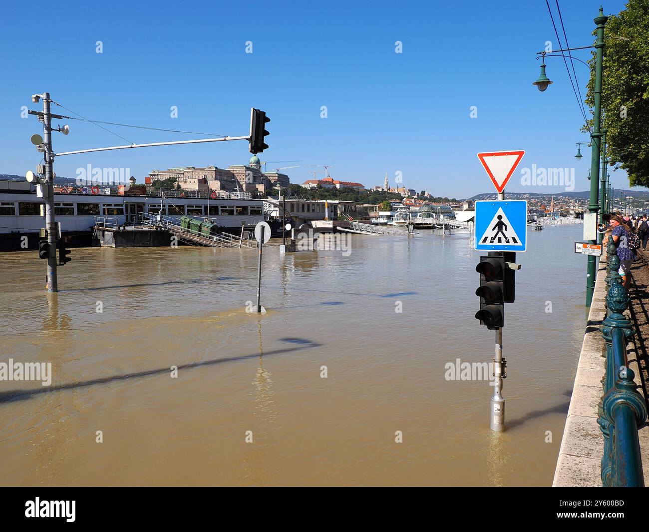Danube river flood in Budapest, 21th September 2024, Budapest, Hungary ...