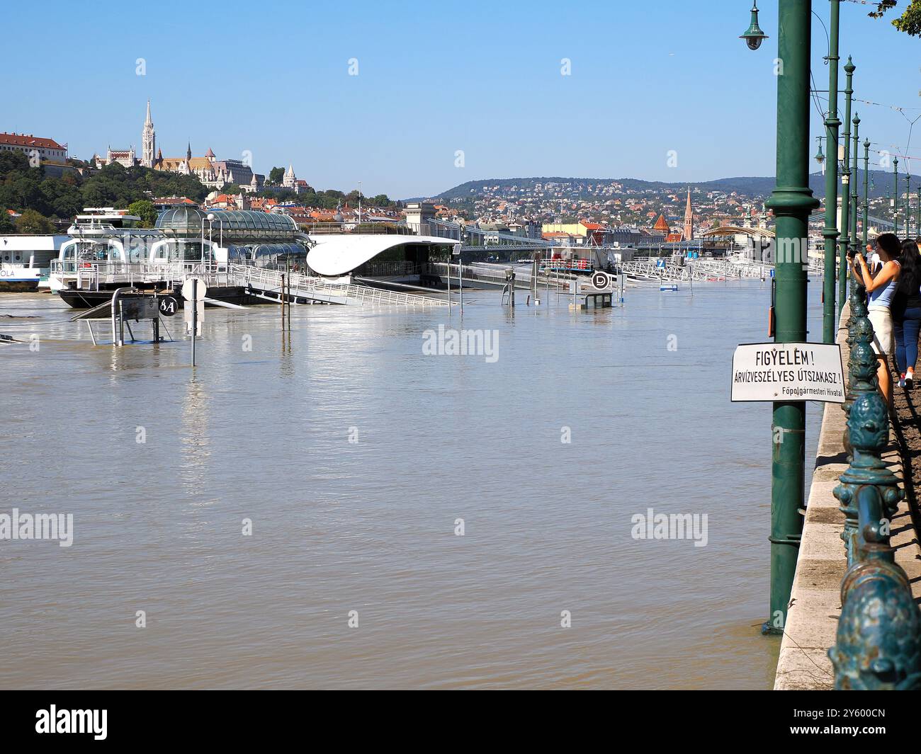 Danube river flood in Budapest, 21th September 2024, Budapest, Hungary ...