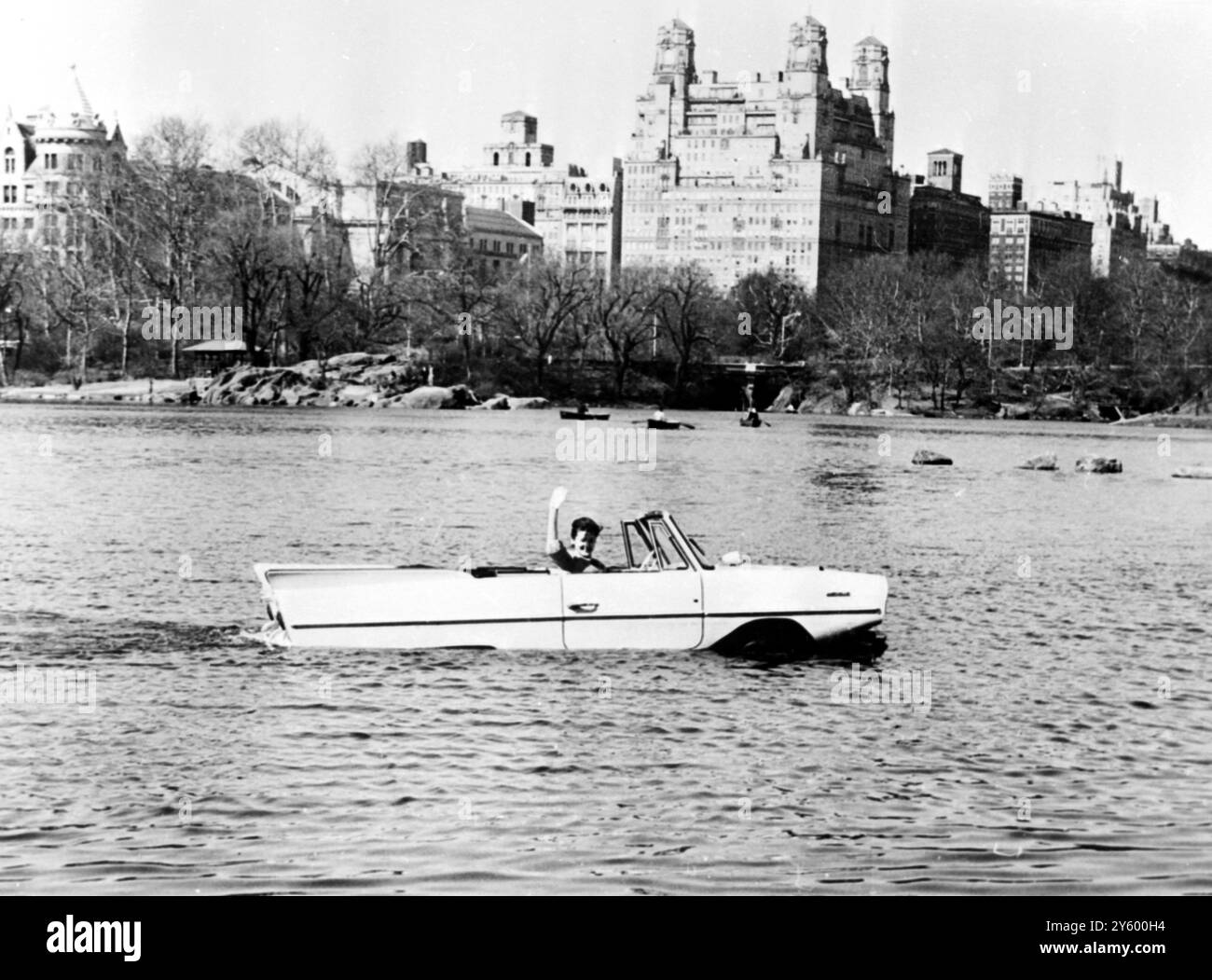 Car on water in Black and White Stock Photos & Images - Alamy