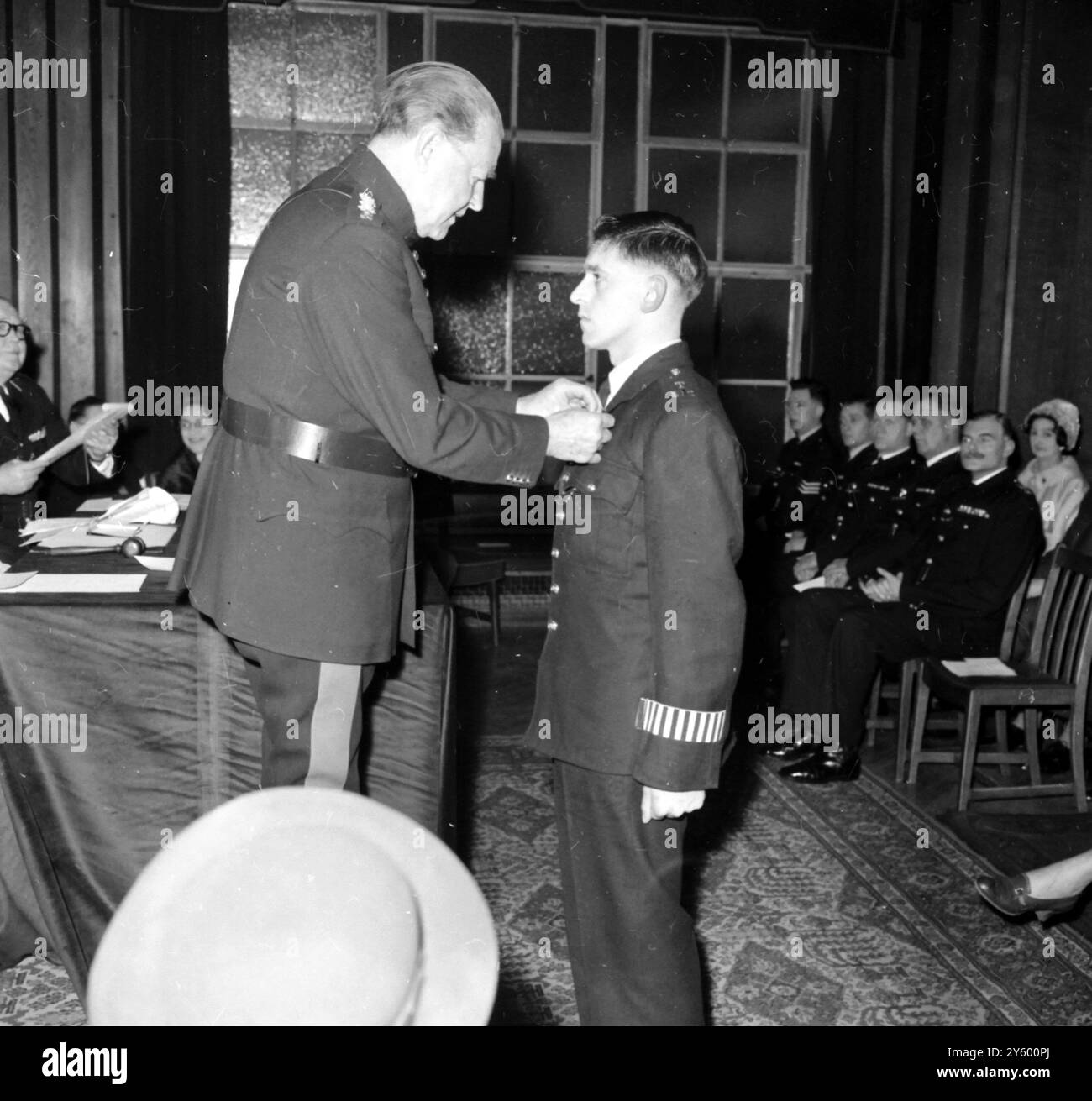EARL ALEXANDER PRESENTS THE BRITISH EMPIRE MEDAL TO POLICE CONSTABLE ...