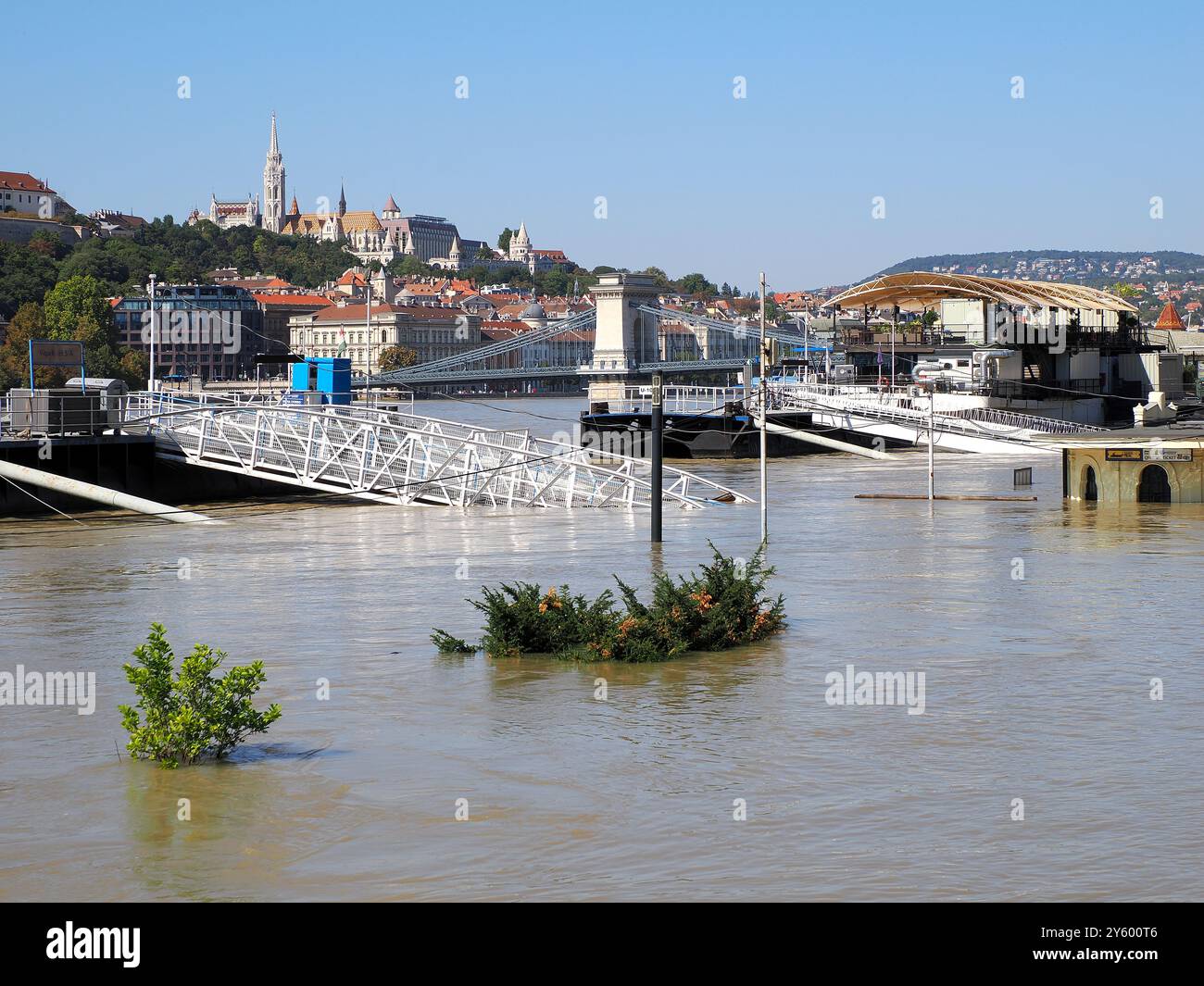 Danube river flood in Budapest, 21th September 2024, Budapest, Hungary ...