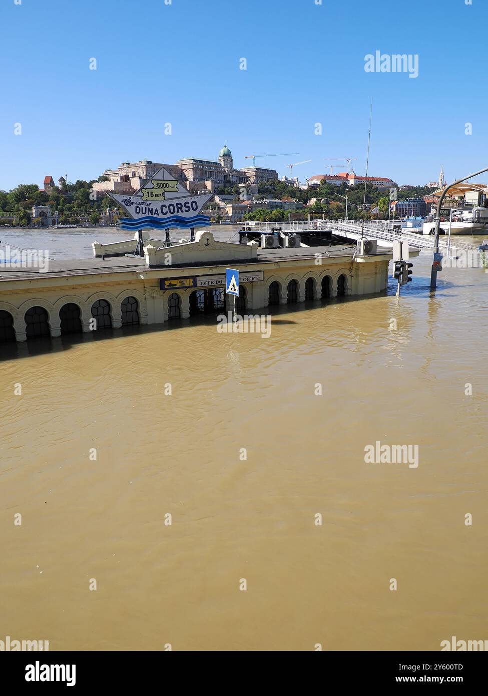Danube river flood in Budapest, 21th September 2024, Budapest, Hungary ...