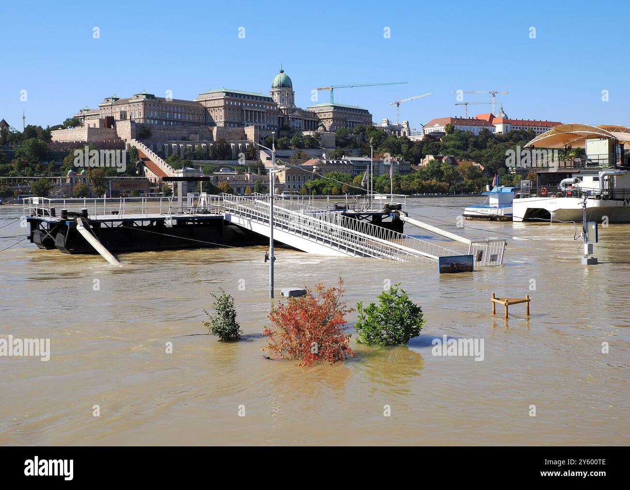 Danube river flood in Budapest, 21th September 2024, Budapest, Hungary ...